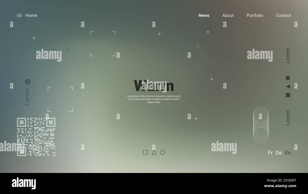 This layout features a modern design with warm tones, text elements, a ...