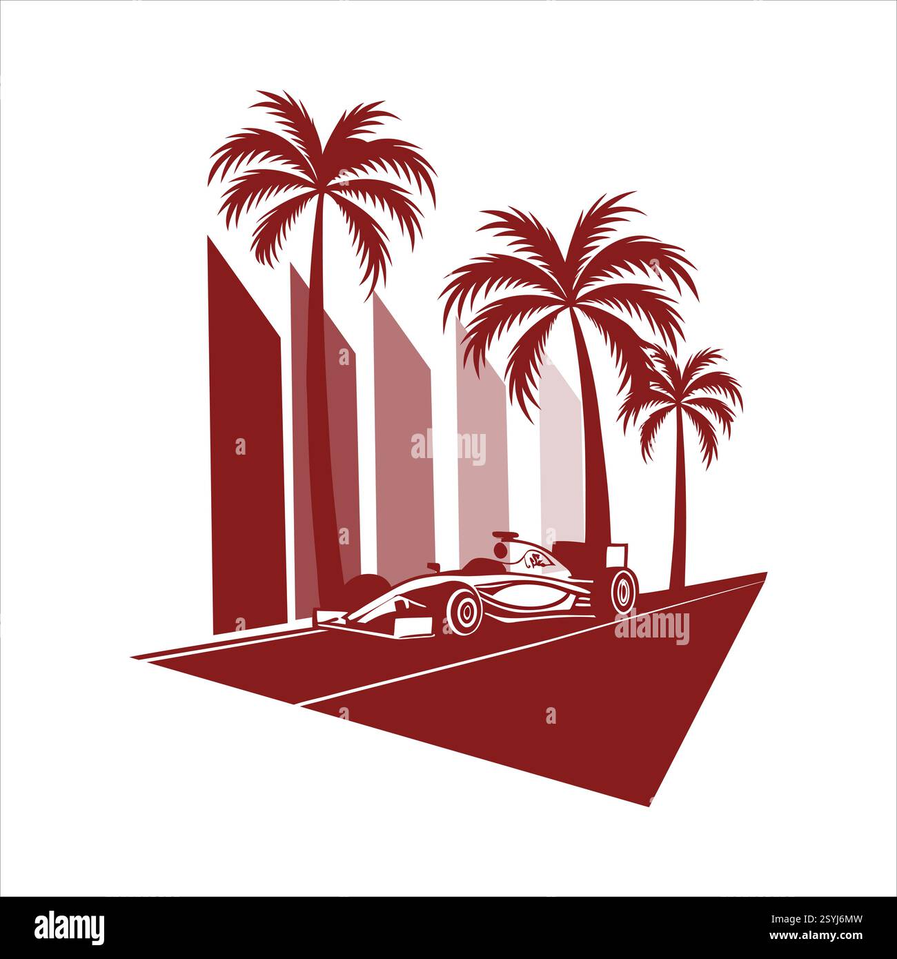 The Design Is Best For F1 Car Lover Formula one palms tree racing track ...