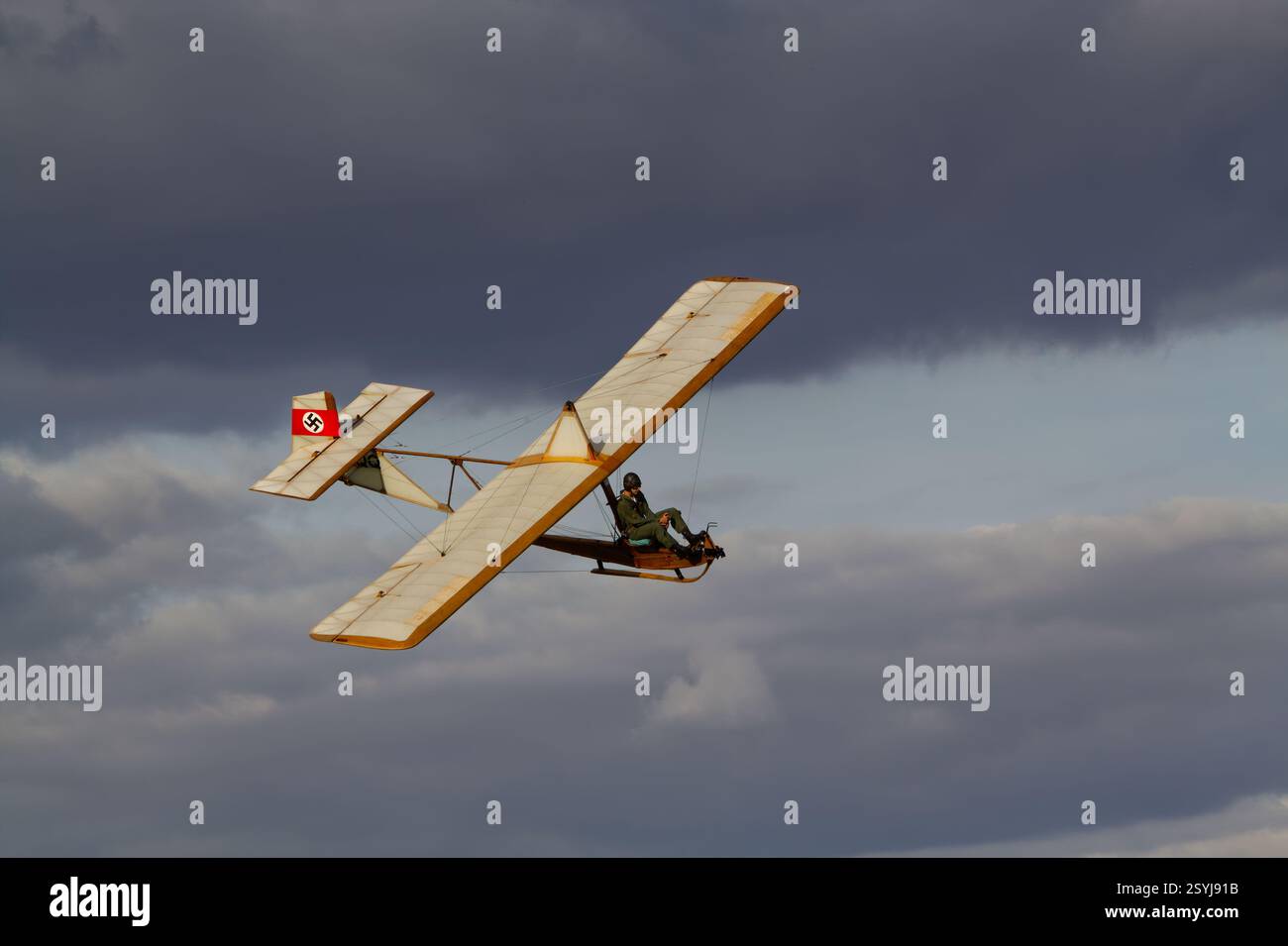 German Schneider SG38,vintage glider in flight Stock Photo - Alamy