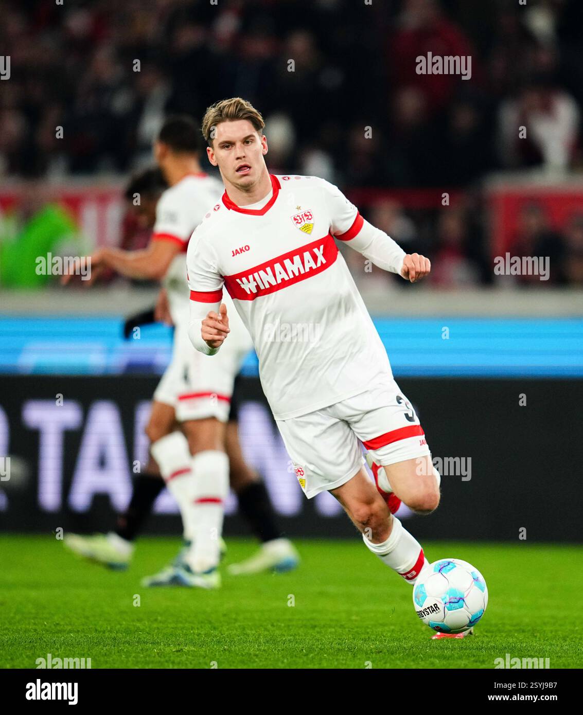 MHP Arena, Stuttgart, Germany. 28th Feb, 2025. Ramon Hendriks of VfB ...