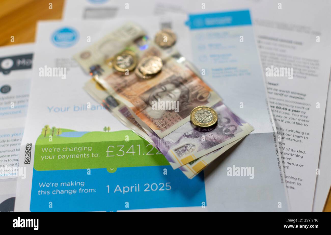 London, UK. 1st Mar, 2025. A recent Thames Water bill. Thames water ...