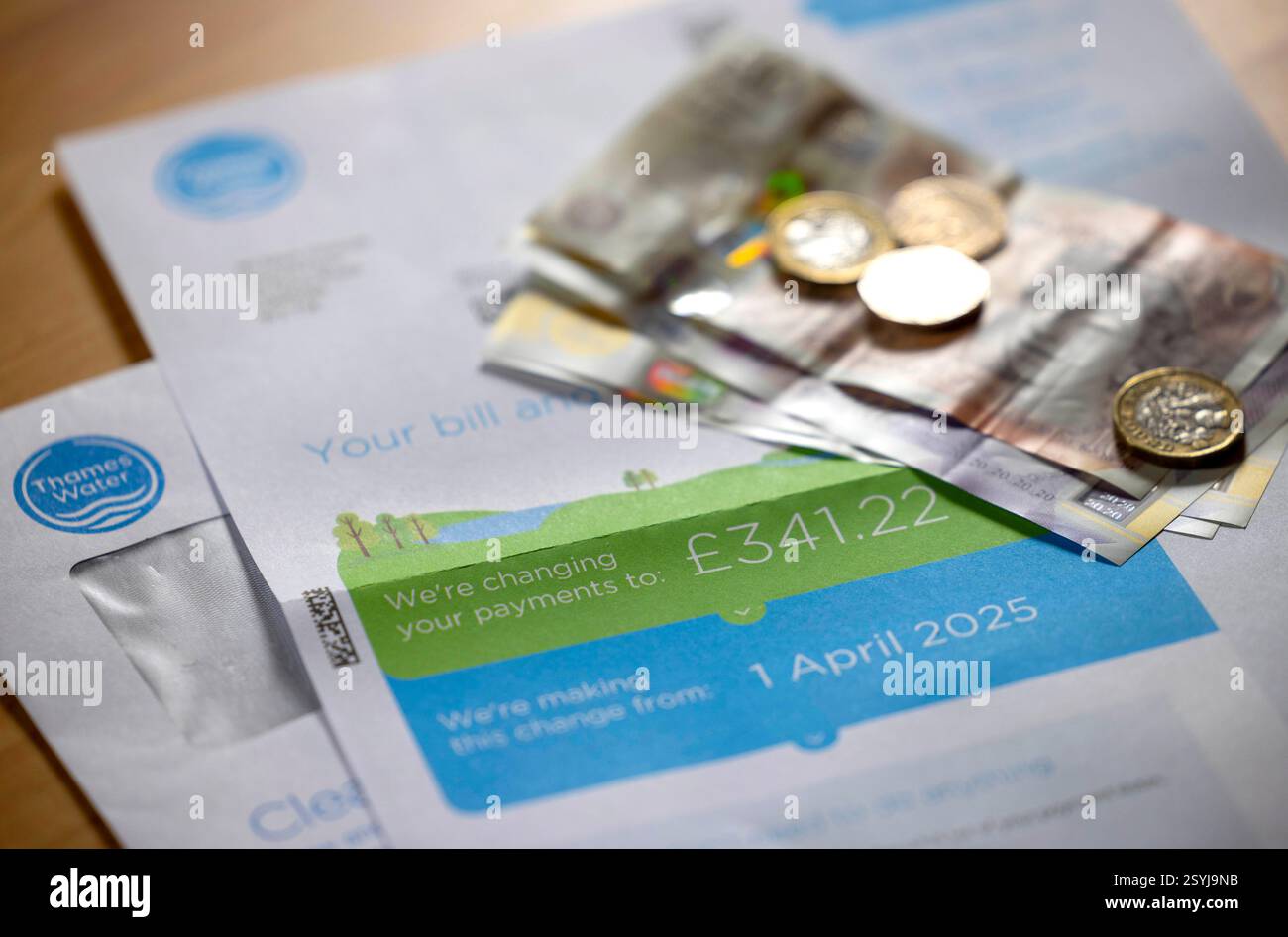 London, UK. 1st Mar, 2025. A recent Thames Water bill. Thames water ...