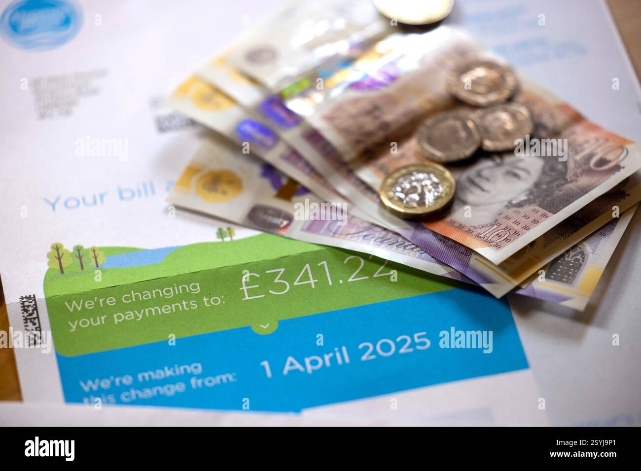 London, UK. 1st Mar, 2025. A recent Thames Water bill. Thames water ...