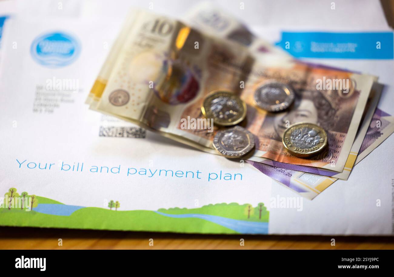 London, UK. 1st Mar, 2025. A recent Thames Water bill. Thames water ...