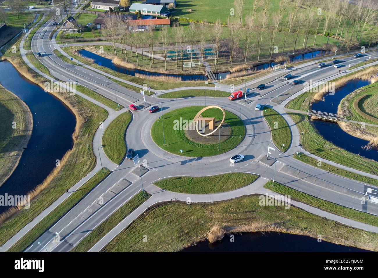 LIESHOUT, NETHERLANDS - FEBRUARY 28: (EDITORS NOTE: Image has been taken using a Drone) A ...