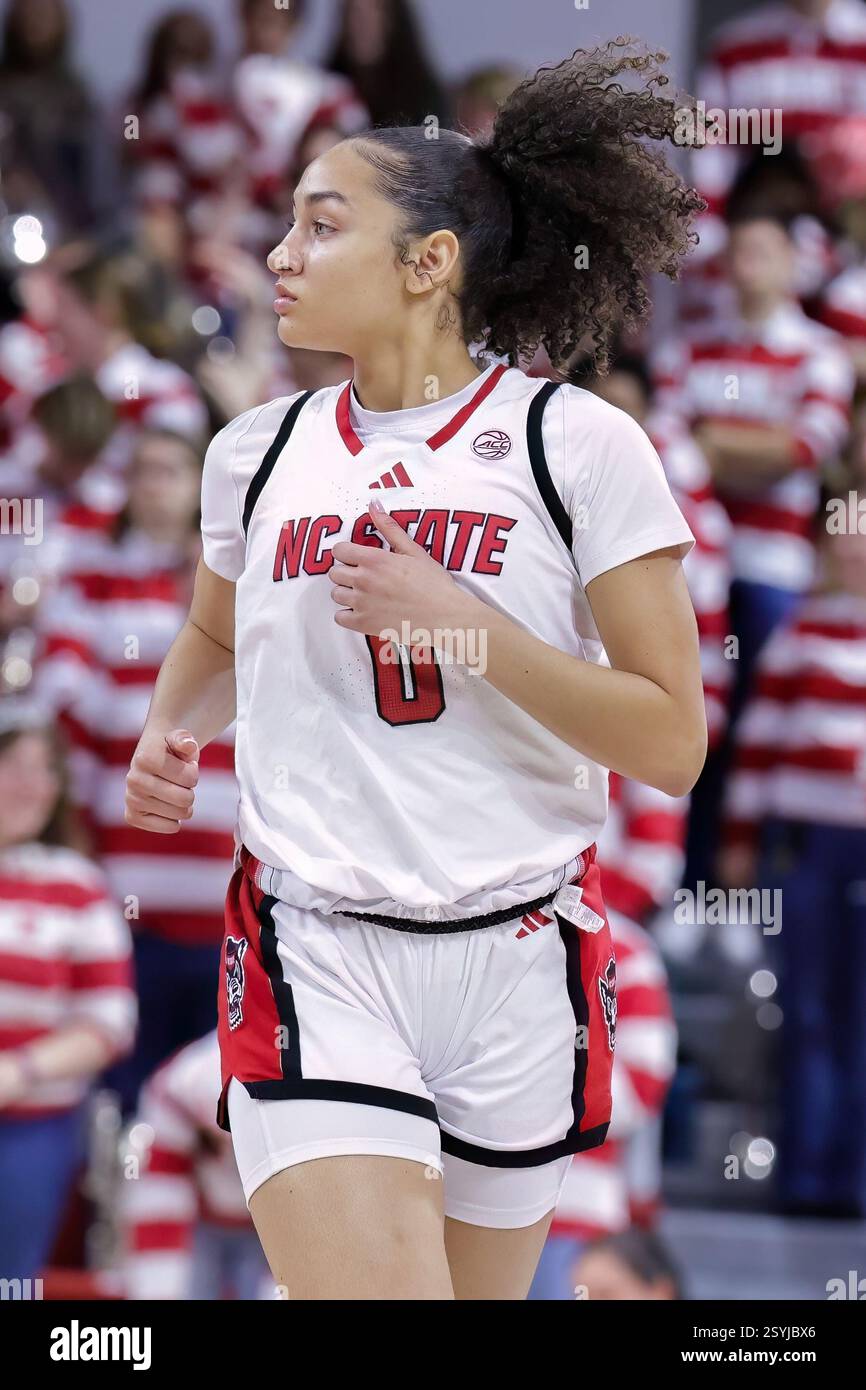 Raleigh, North Carolina, USA. 27th Feb, 2025. NC State Wolfpack guard ...