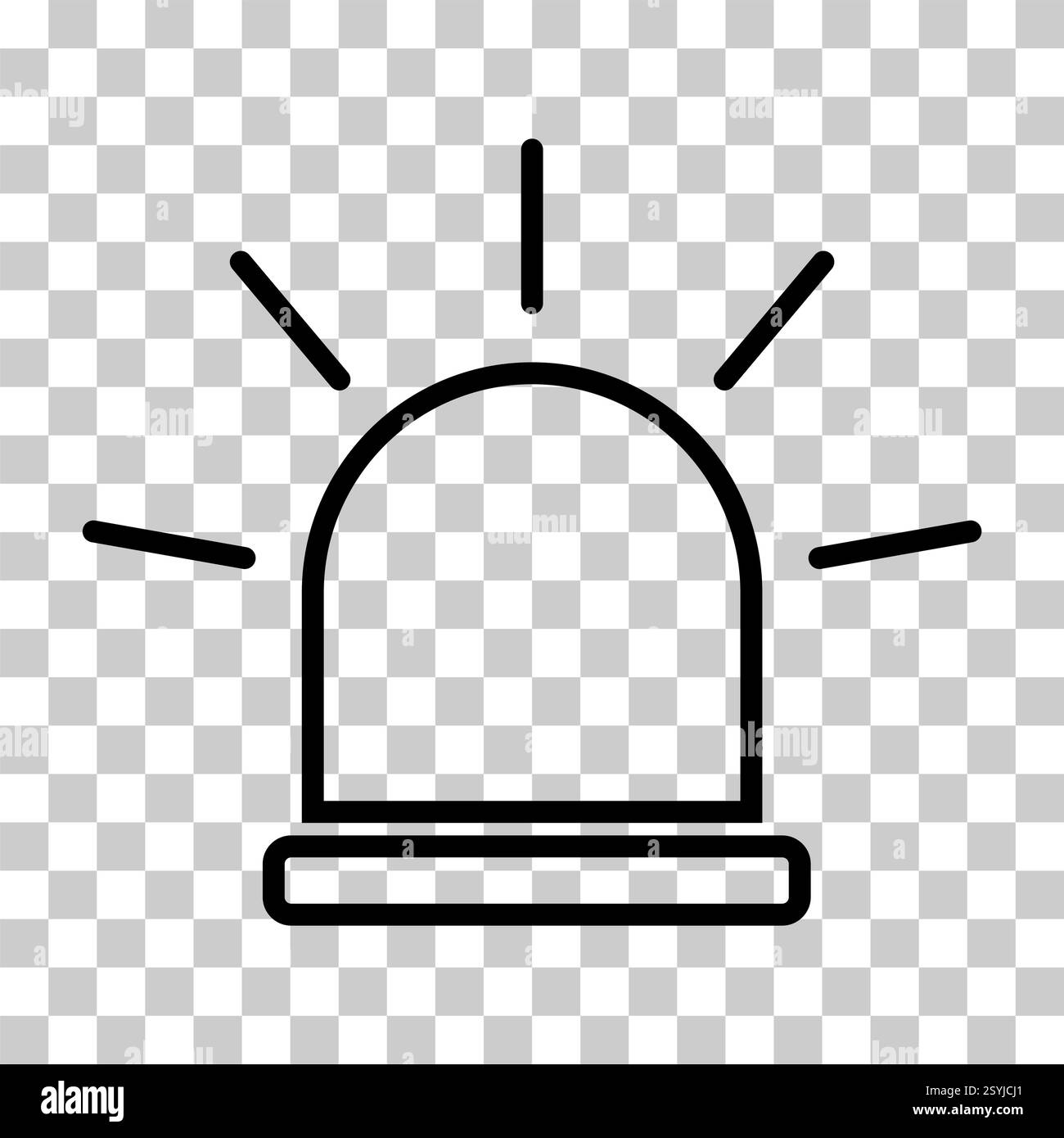 Siren fire alarm sign, signal danger light symbol, ambulance police ...