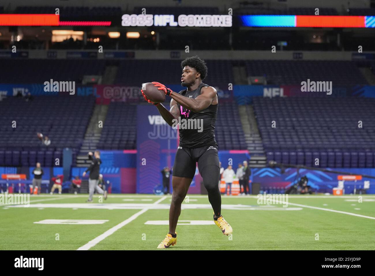 Navy defensive back Rayuan Lane III runs a drill at the NFL football ...