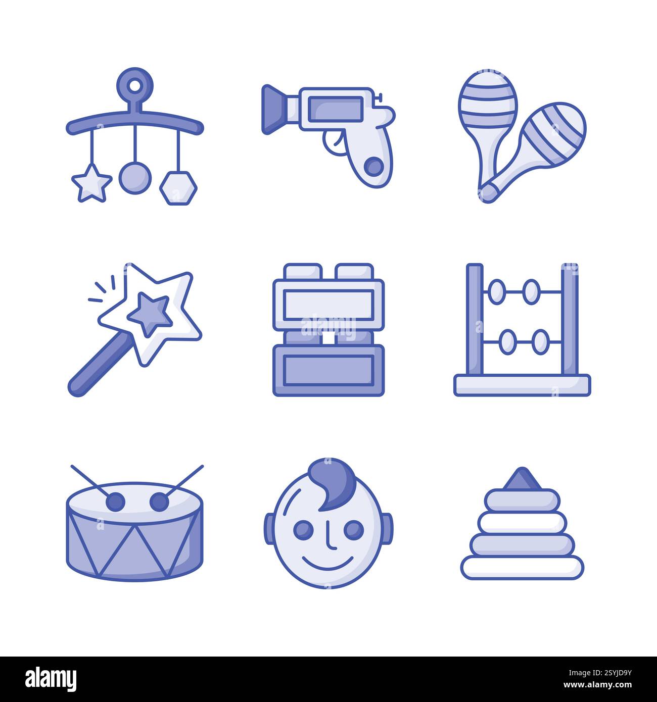 Get your hands on this beautifully designed toys icons set, ready to ...