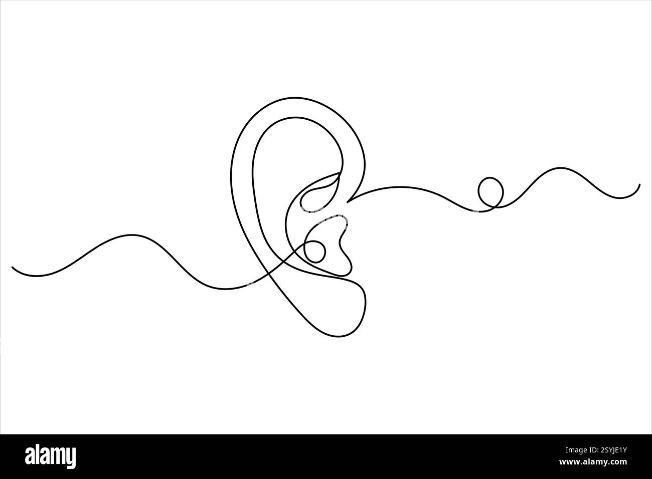 Human eye one line drawing and isolated continuous outline vector ...