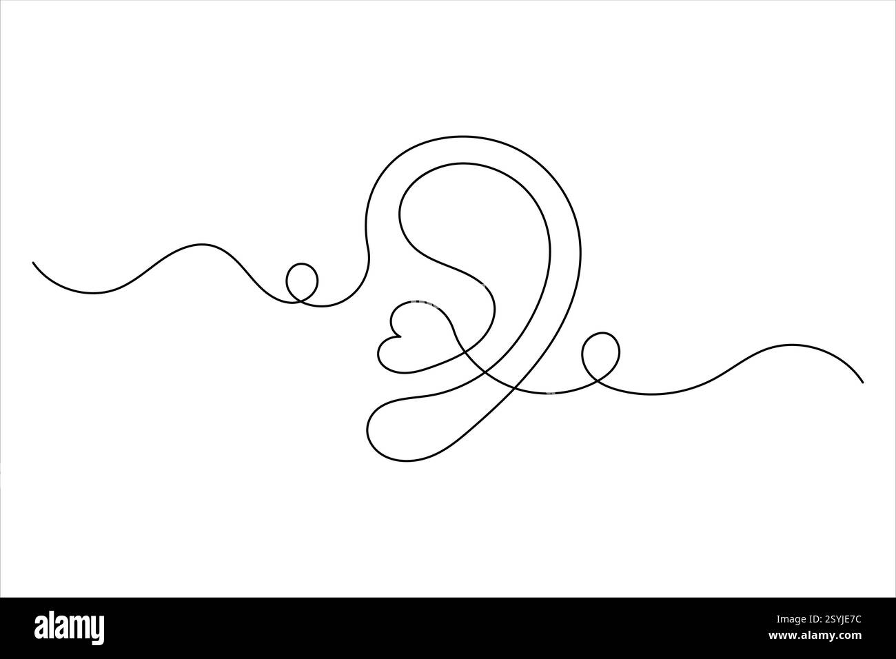 Human eye one line drawing and isolated continuous outline vector ...