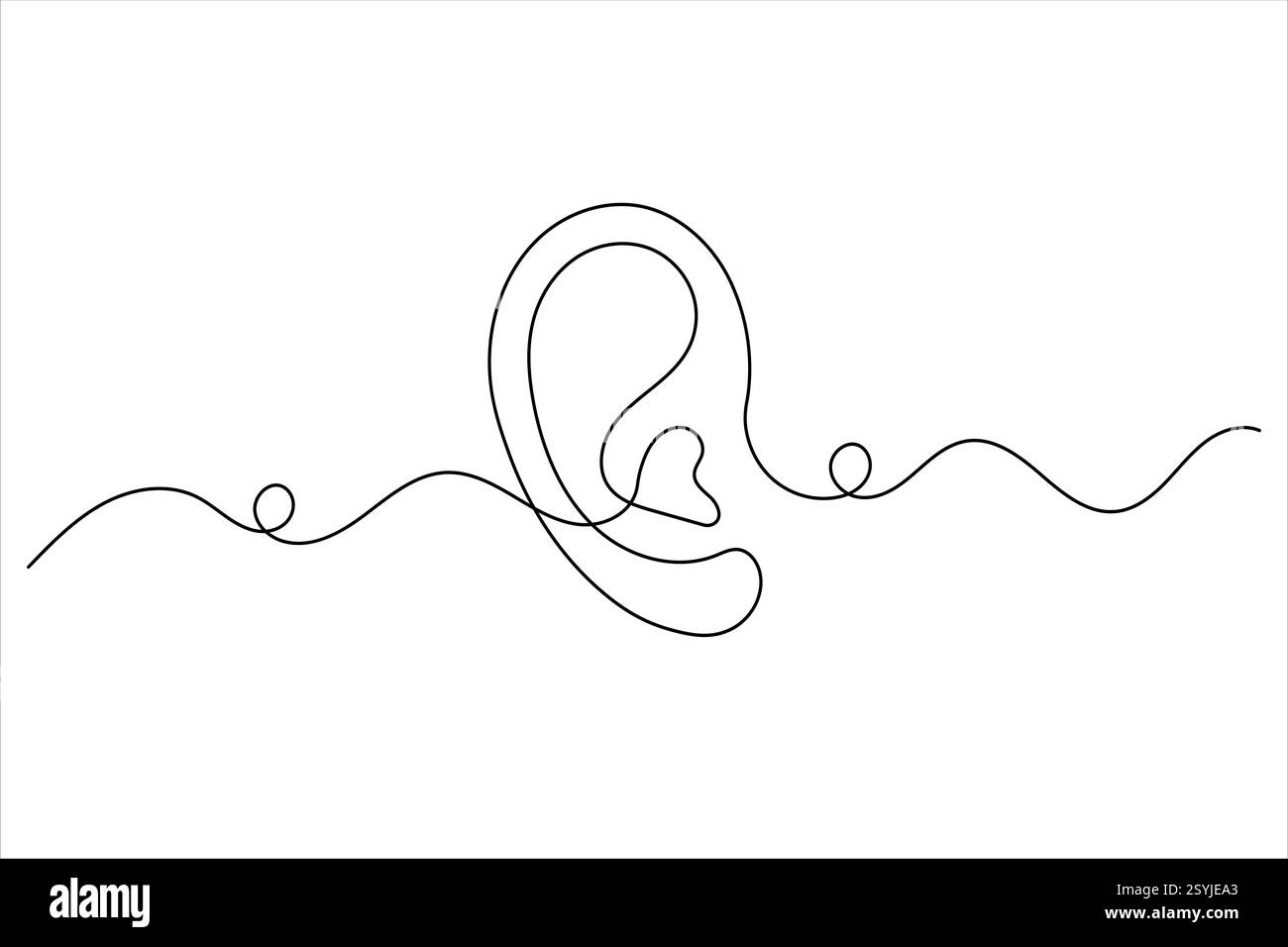 Human eye one line drawing and isolated continuous outline vector ...