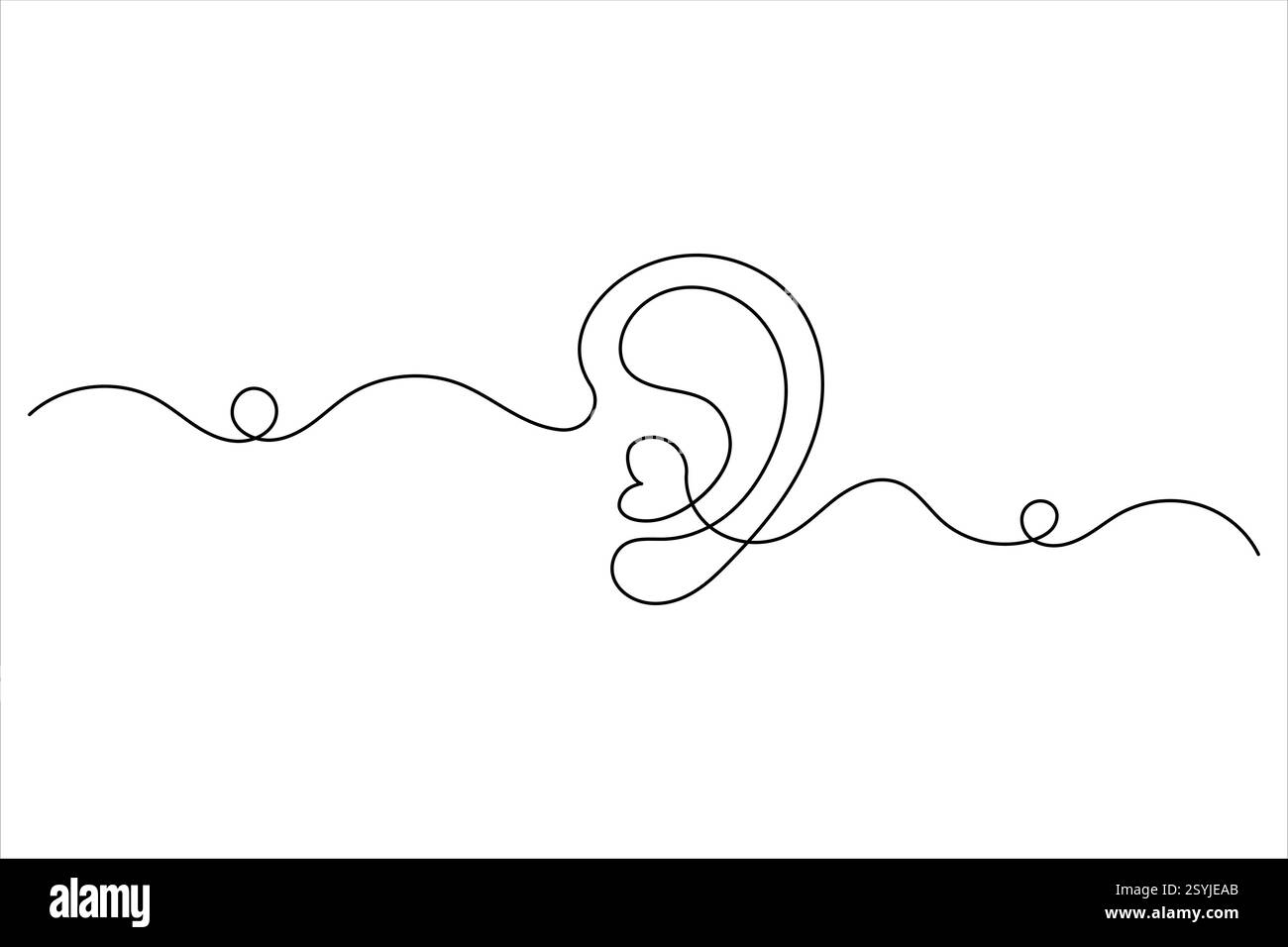 Human eye one line drawing and isolated continuous outline vector ...