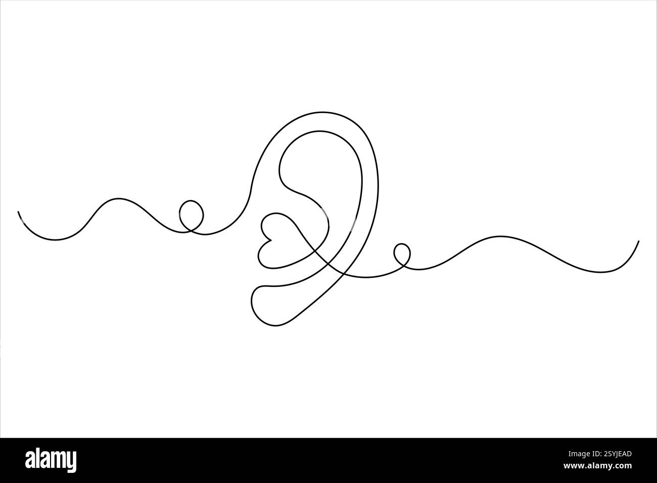 Human eye one line drawing and isolated continuous outline vector ...