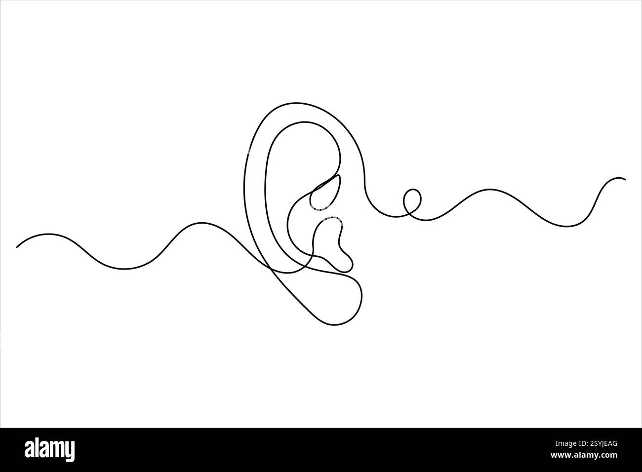 Human eye one line drawing and isolated continuous outline vector ...