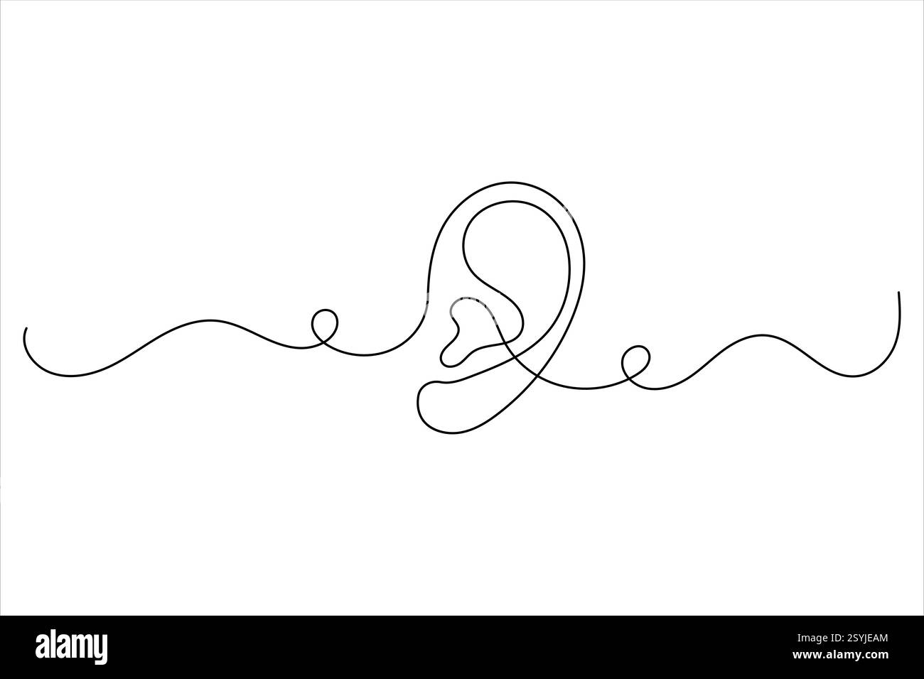 Human eye one line drawing and isolated continuous outline vector ...