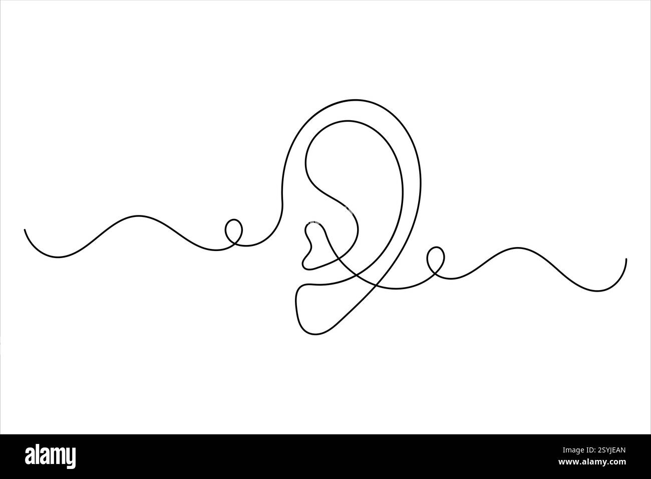 Human eye one line drawing and isolated continuous outline vector ...