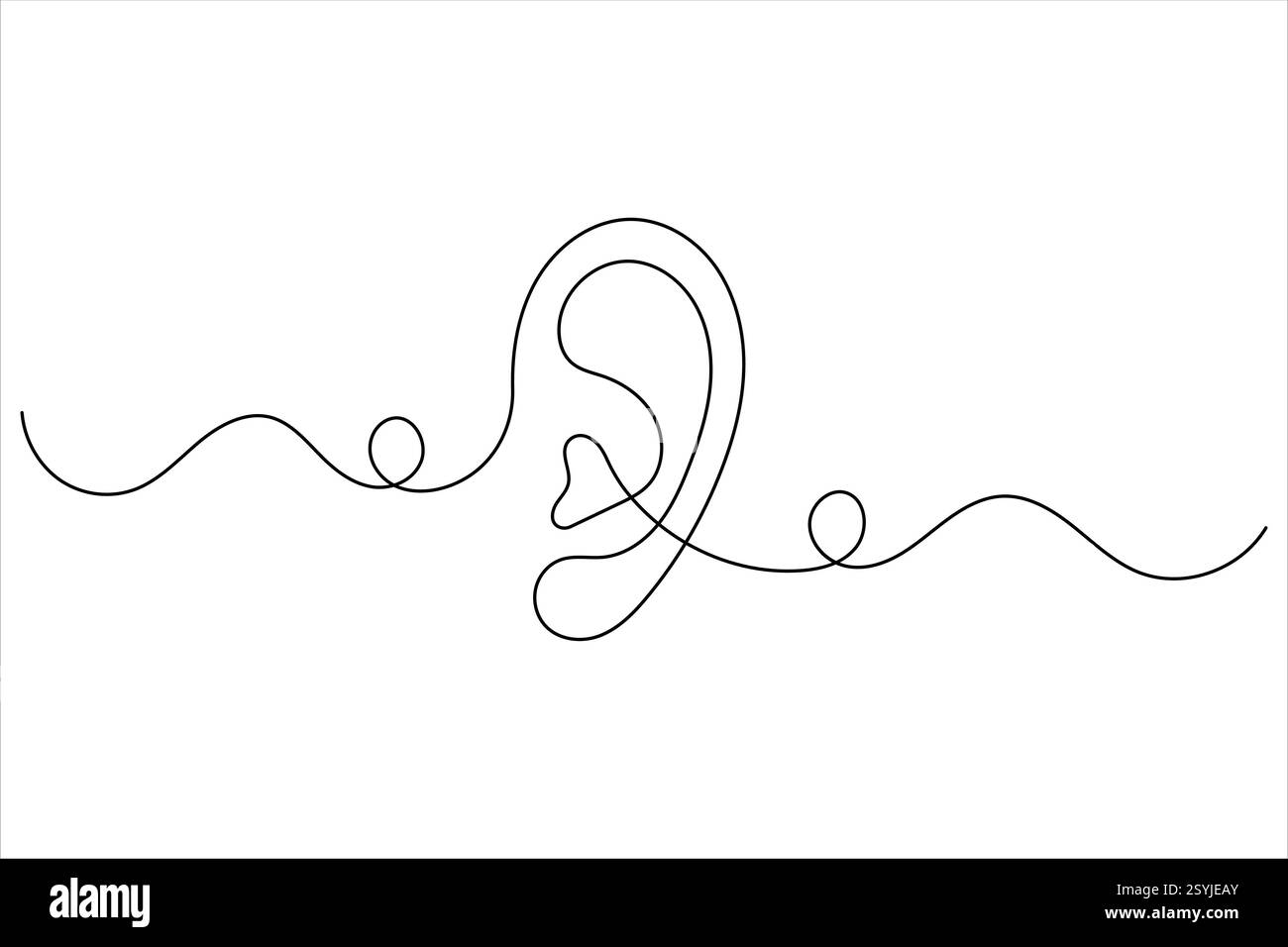 Human eye one line drawing and isolated continuous outline vector ...