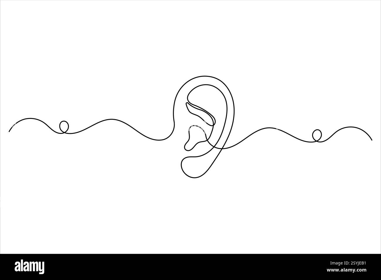 Human eye one line drawing and isolated continuous outline vector ...