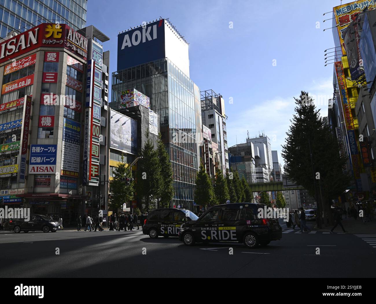 Landscape with scenic view of Akihabara Denki Gai the center of Otaku culture known as Akihabara ...