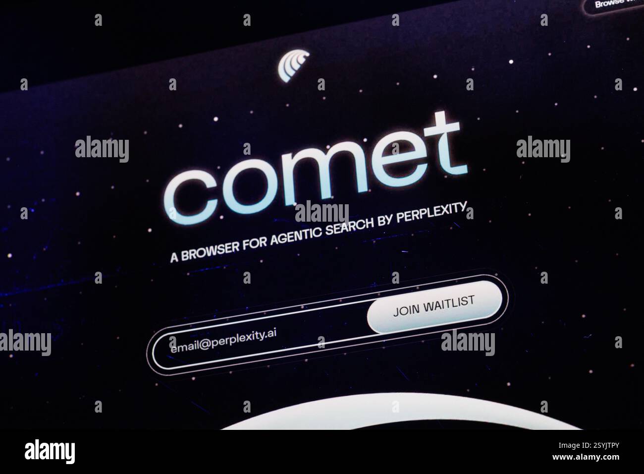 Hong Kong, China. 01st Mar, 2025. In this photo illustration, A new web browser 'Comet' by ...