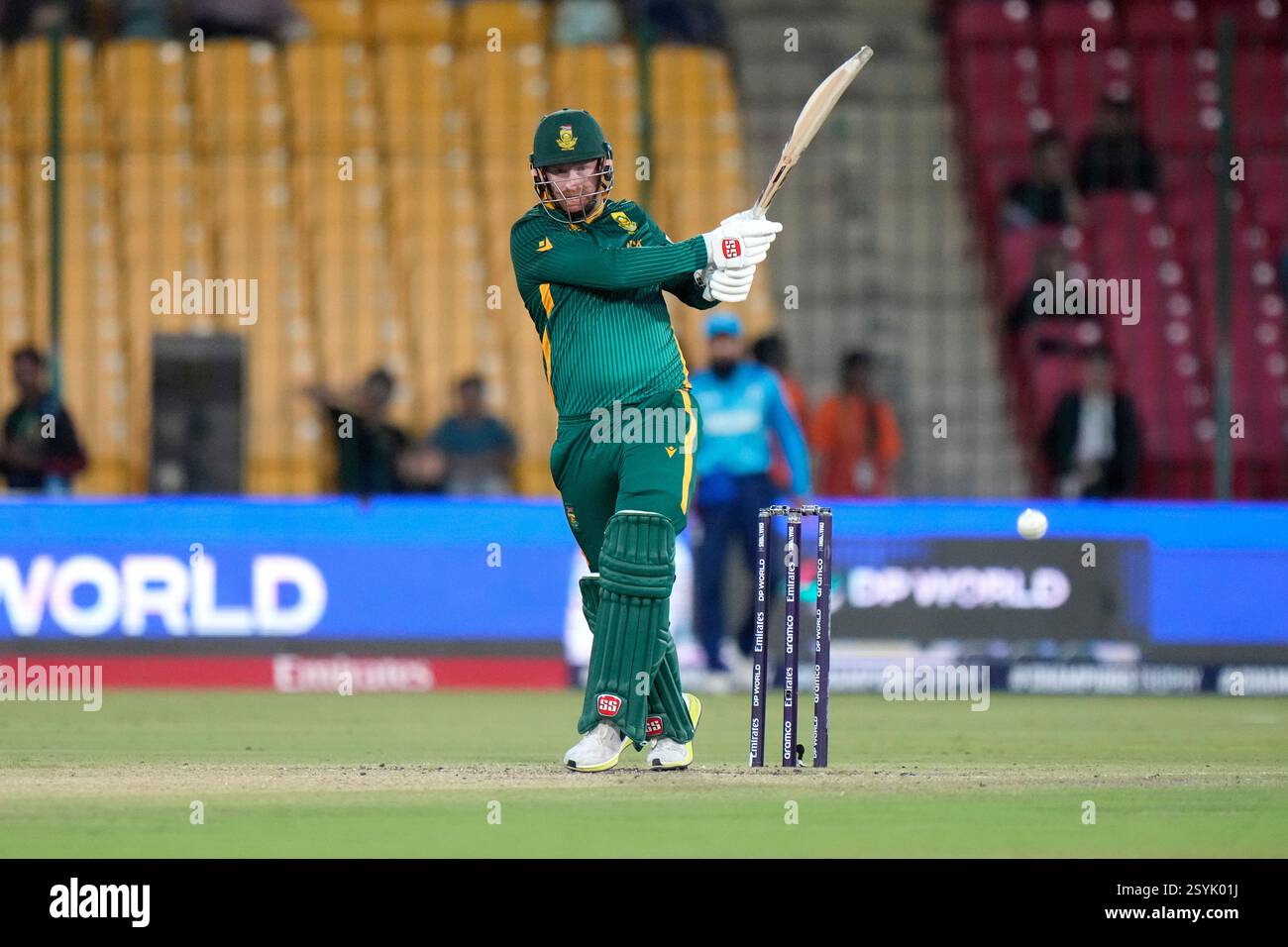 South Africa's Heinrich Klaasen plays a shot during the ICC Champions Trophy cricket match ...