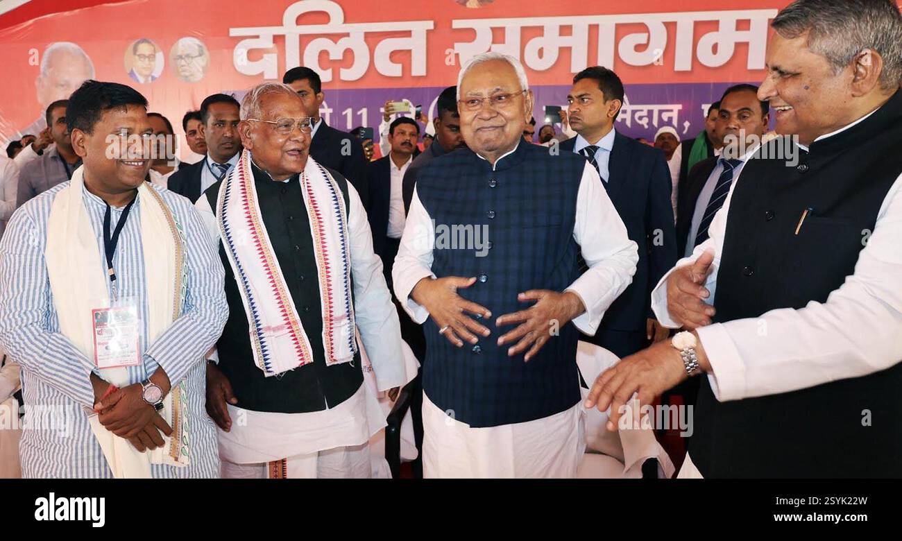India. 28th Feb, 2025. PATNA, INDIA - FEBRUARY 28: Bihar Chief Minister ...