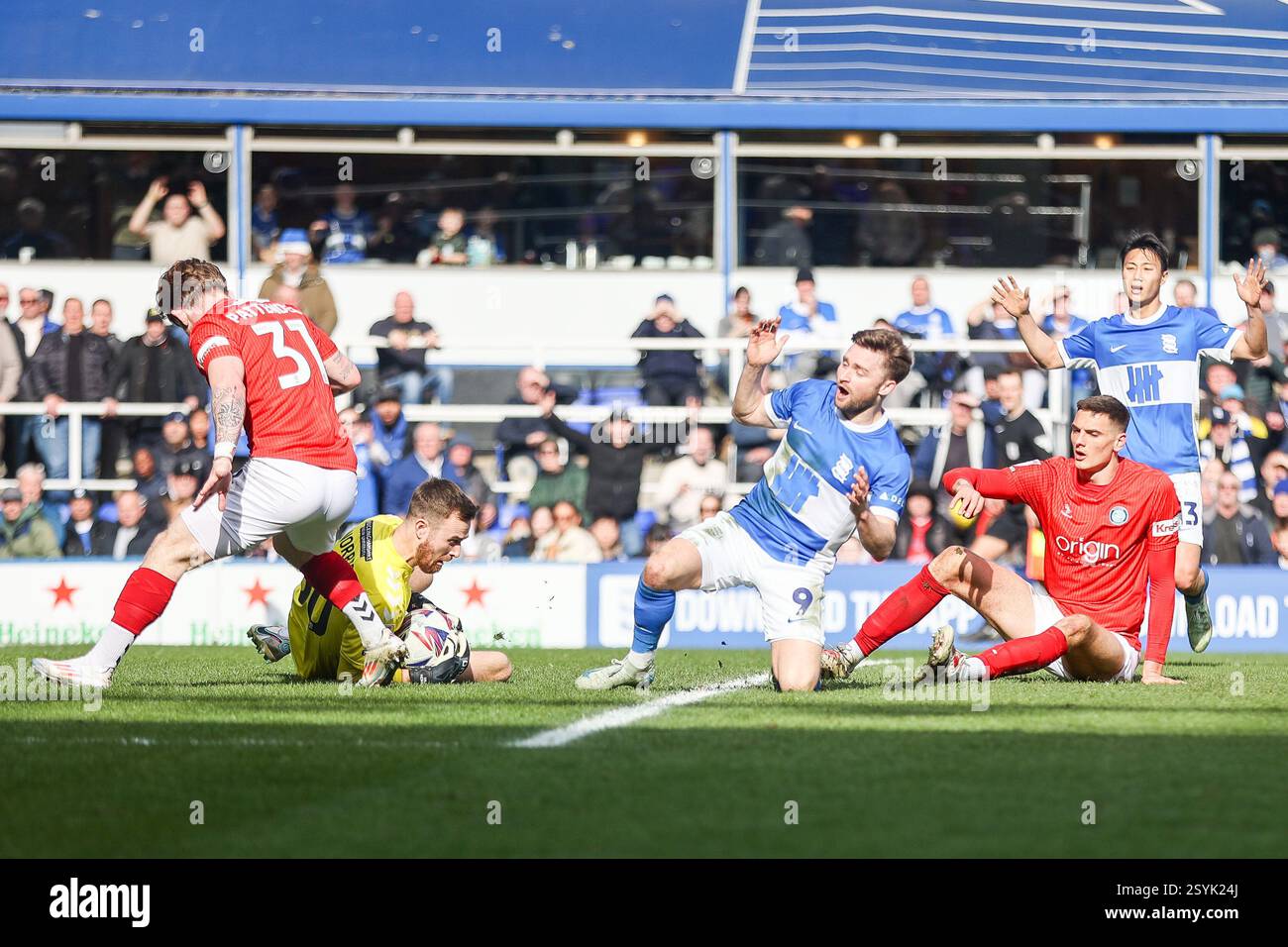 Birmingham on Saturday 1st March 2025. #50, goalkeeper Will Norris of ...
