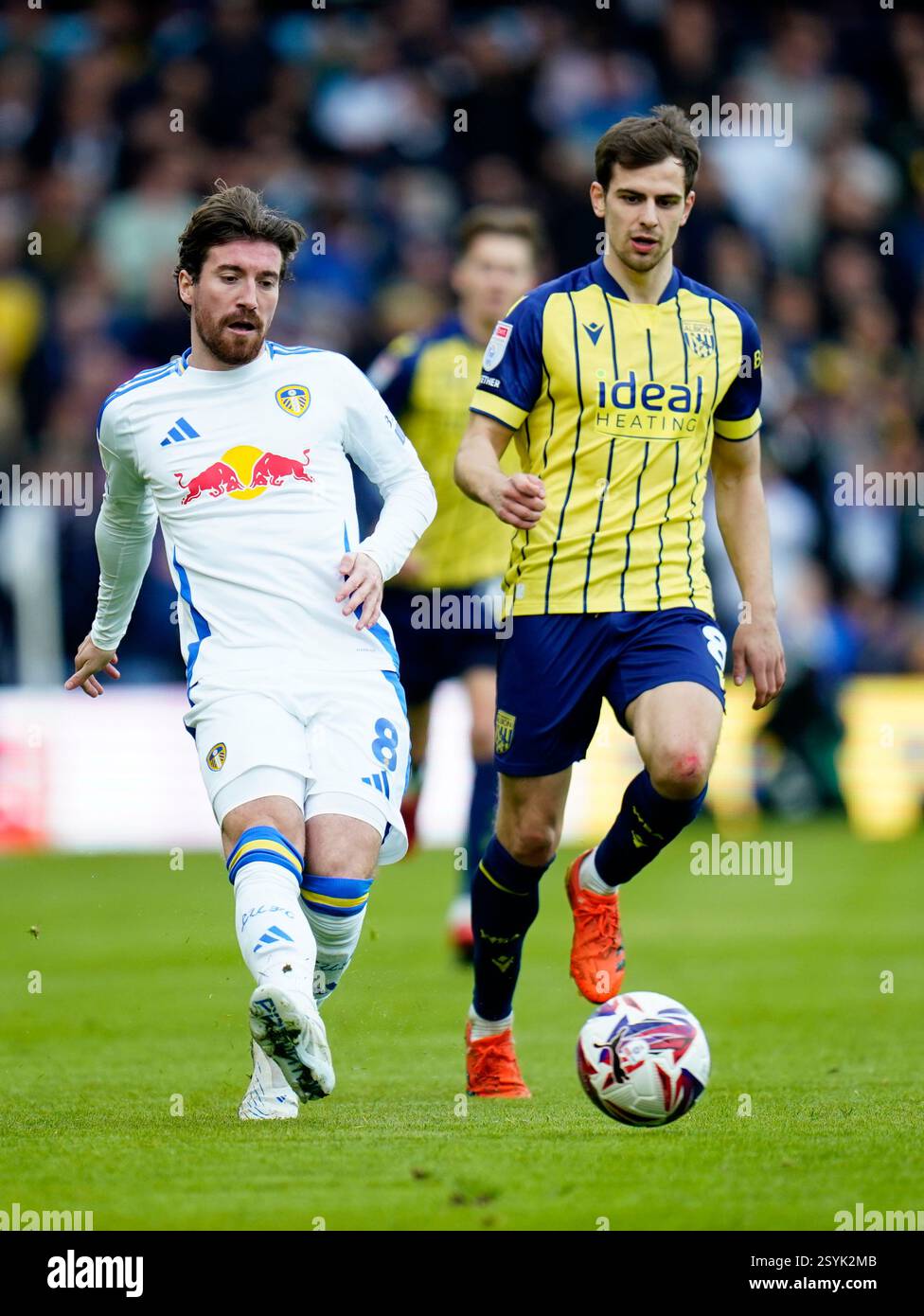 Leeds United's Joe Rothwell (left) and West Bromwich Albion's Jayson ...