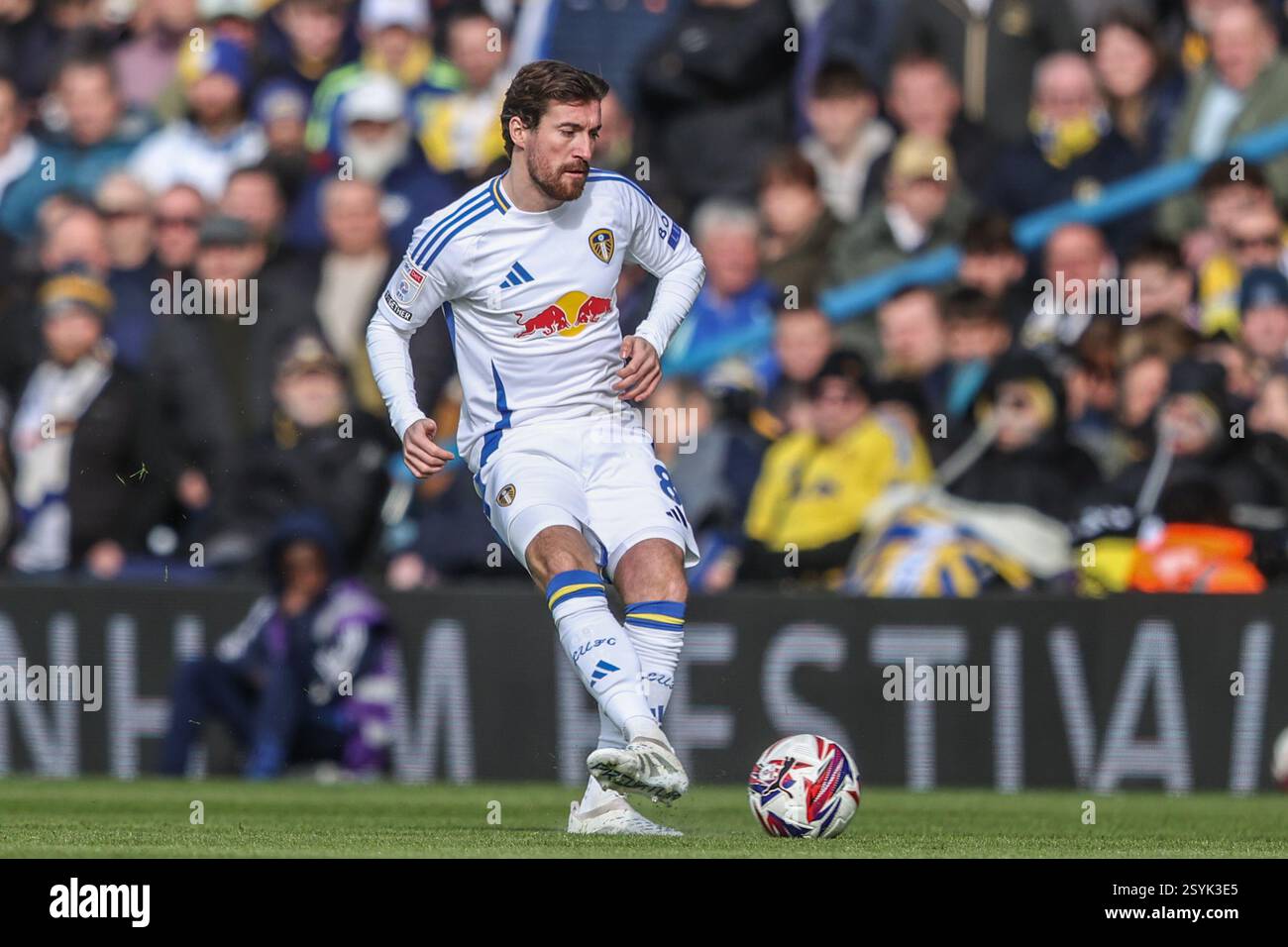 Leeds, UK. 01st Mar, 2025. Joe Rothwell of Leeds United passes the ball ...