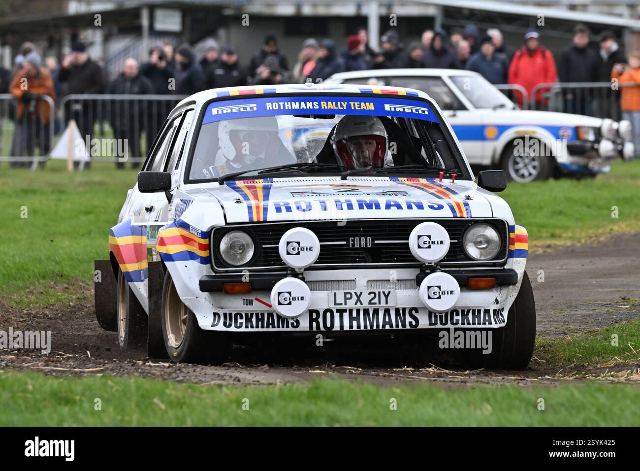 Mark Oldman, Ford Escort Mk2, Rothmans livery, Live Rally Stage at Race ...