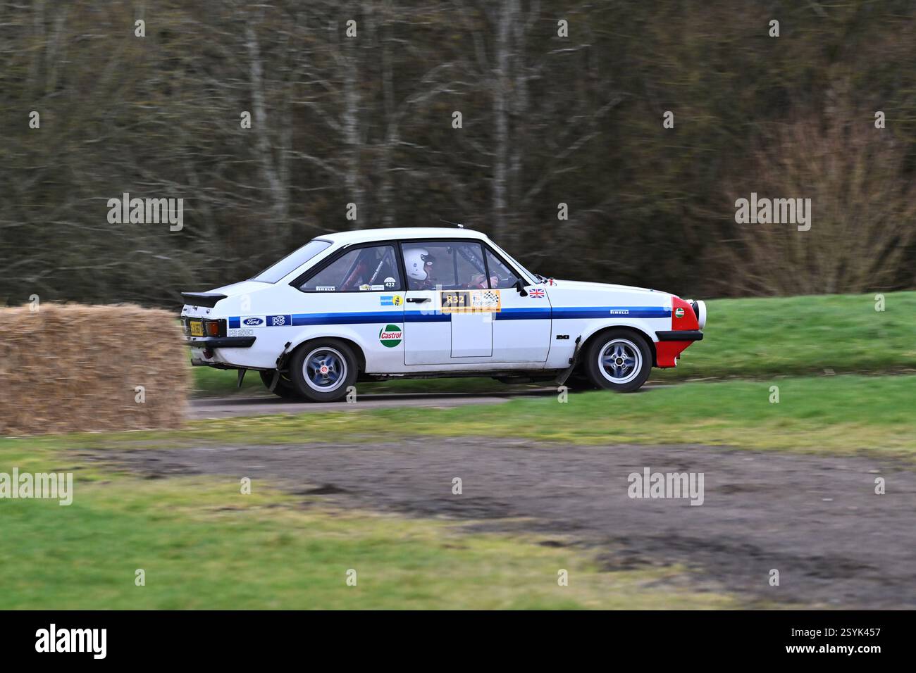 David Wingfield, Ford Escort Mk2 RS2000, Live Rally Stage at Race Retro ...