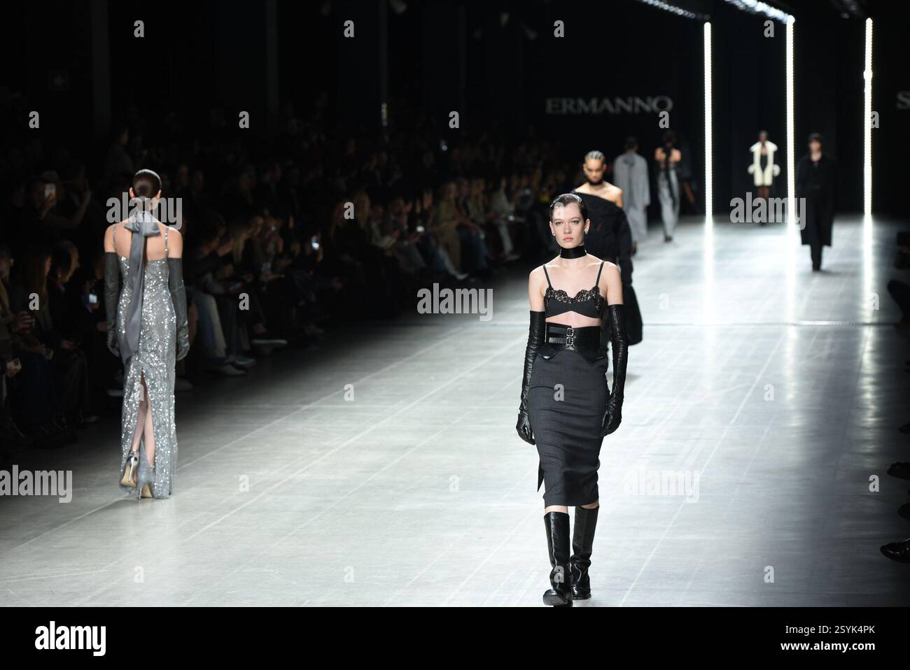 March 1, 2025, Milan, Italy: Models walk the runway during the ...