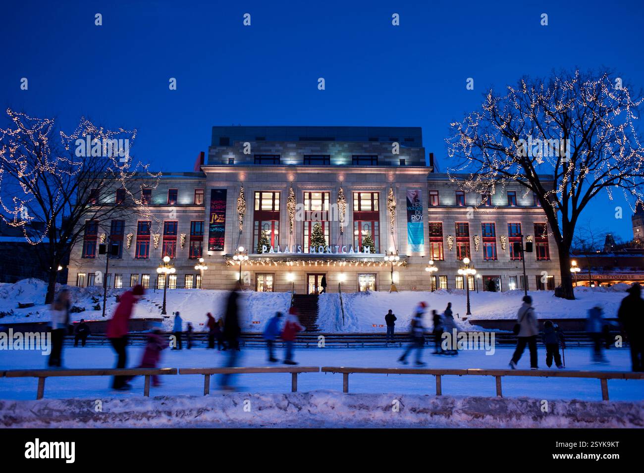 Ice skating at the Palais Montcalm. Winter Carnival in Quebec City ...