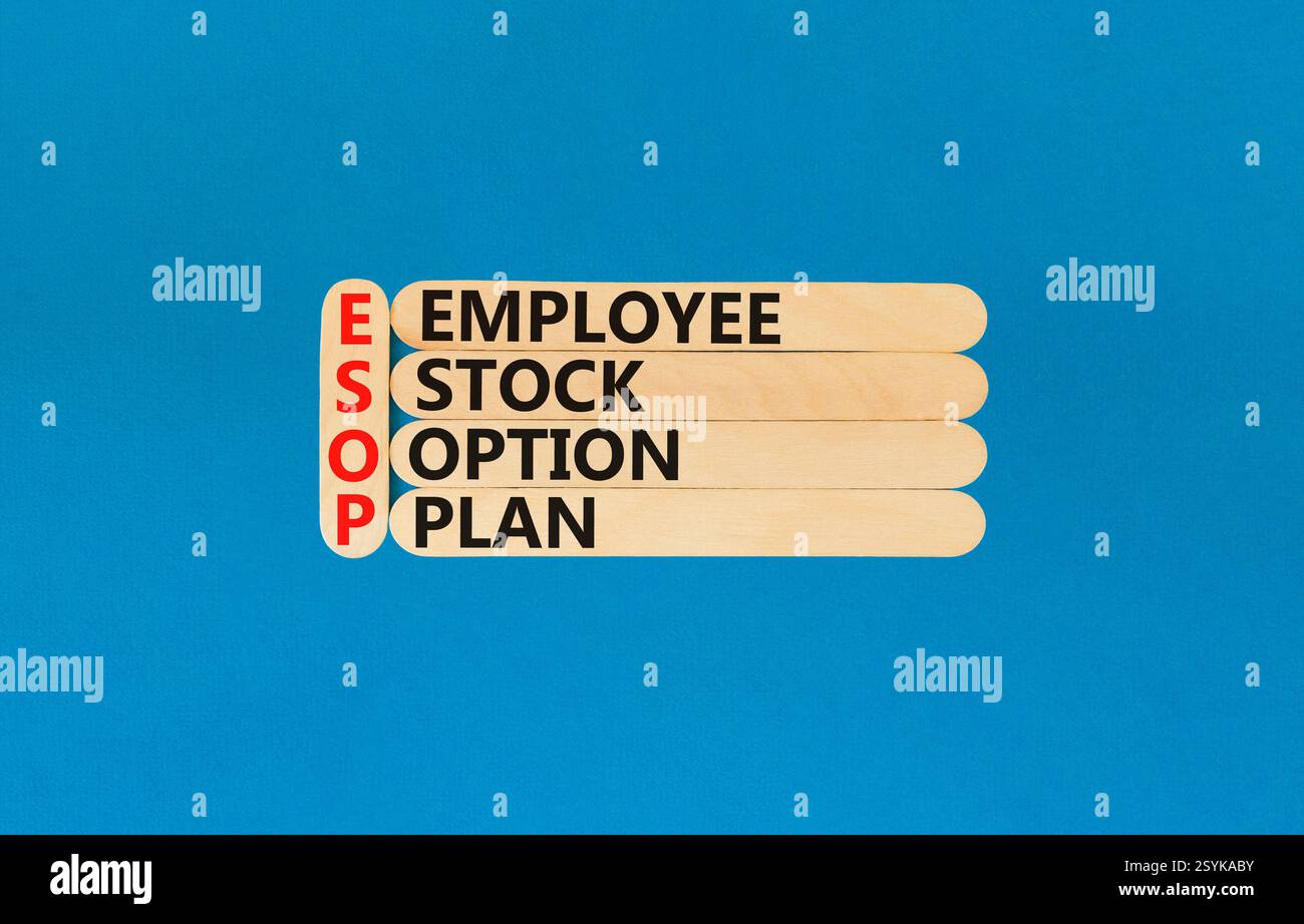 ESOP Employee Stock Option Plan symbol. Concept word ESOP Employee ...