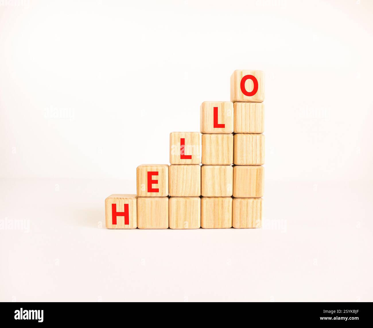 Hello symbol. Concept word Hello on beautiful wooden blocks. Beautiful ...