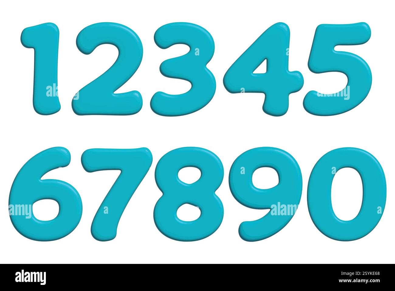 Set of colorful numbers. Vector illustration. Template elements for ...