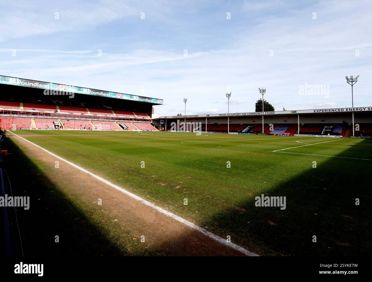 A general view of the pitch before the Sky Bet League Two match at The ...