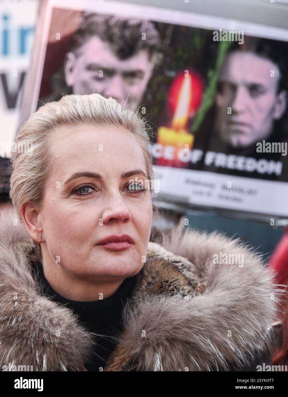 Berlin, Germany. 01st Mar, 2025. Yulia Navalnaya stands in front of a ...