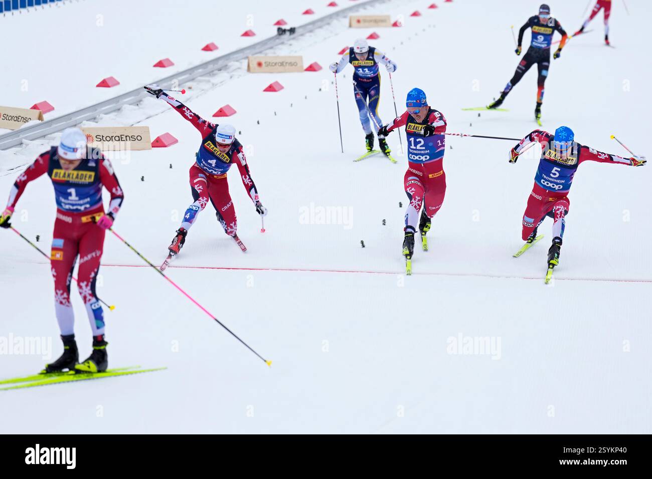 Harald Oestberg Amundsen, Jan Thomas Jenssen, and Martin Loewstroem Nyenget, from left, all ...