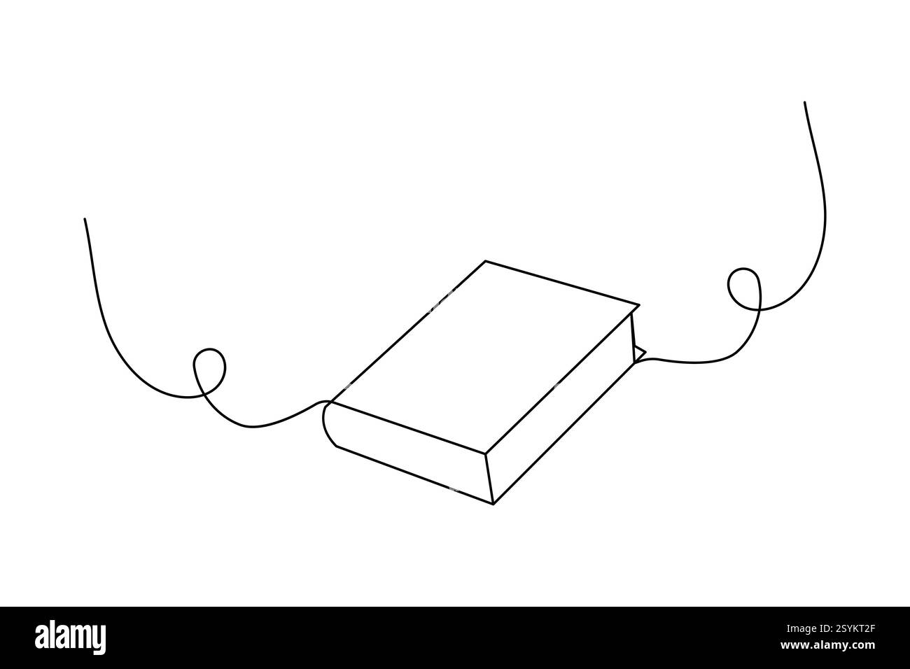 Continuous one line drawing of book opening isolated outline vector ...