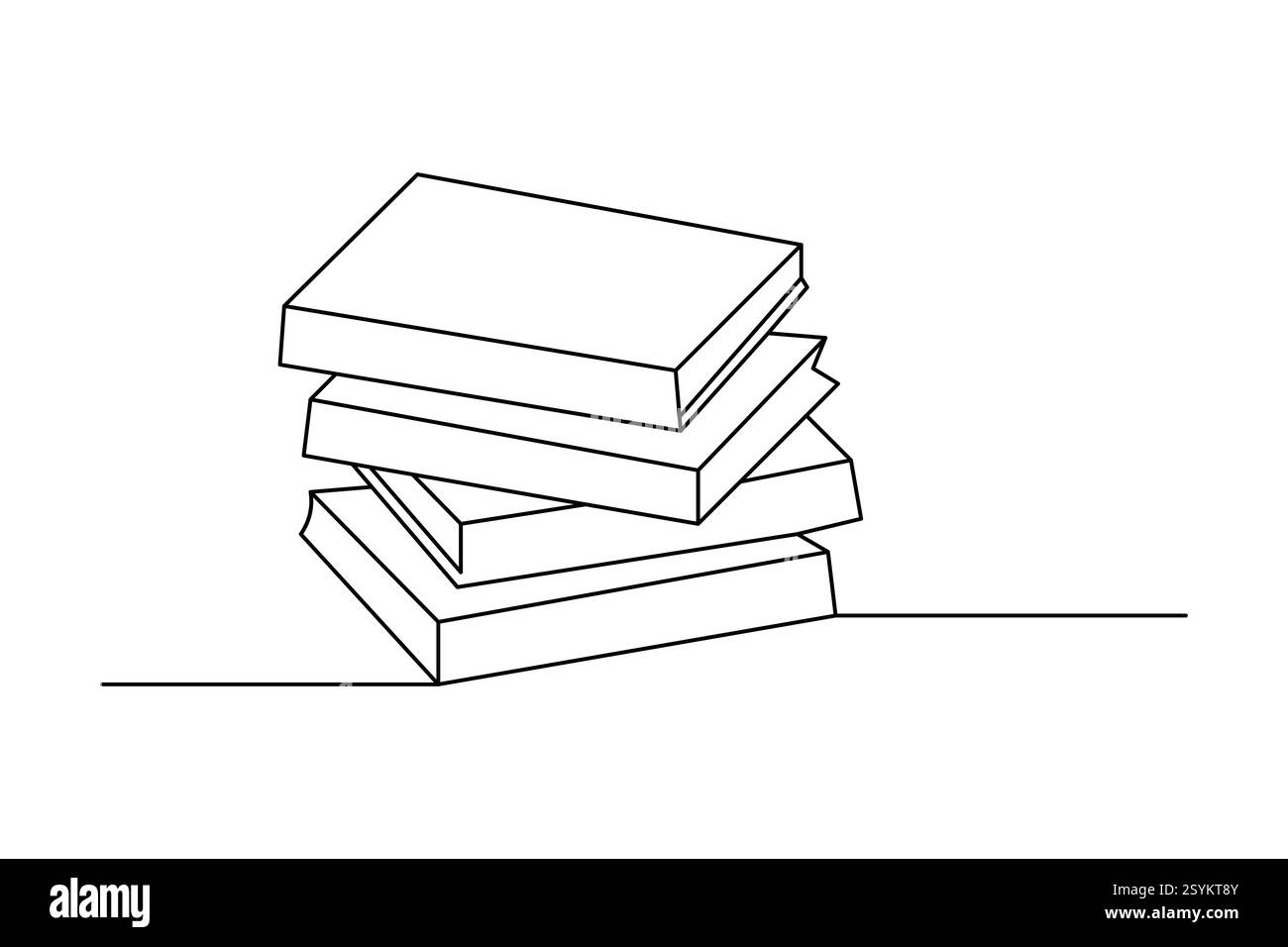 Continuous one line drawing of book opening isolated outline vector ...