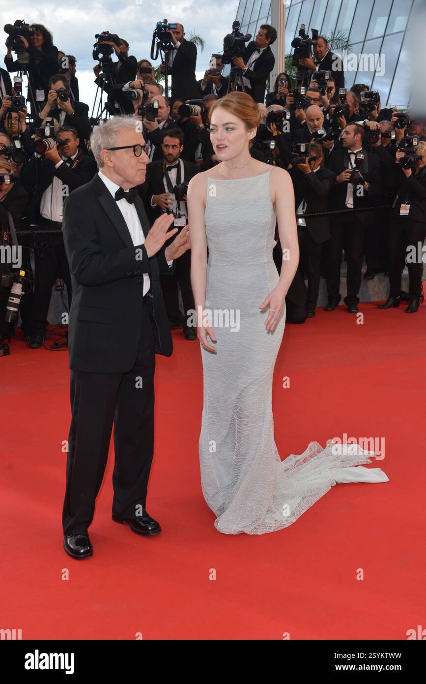 Woody Allen, Emma Stone attend the Premiere of 'Irrational Man' during ...