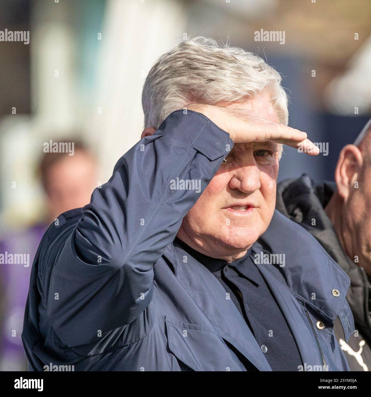 Stockport on Saturday 1st March 2025. Blackpool F.C. Manager Steve ...
