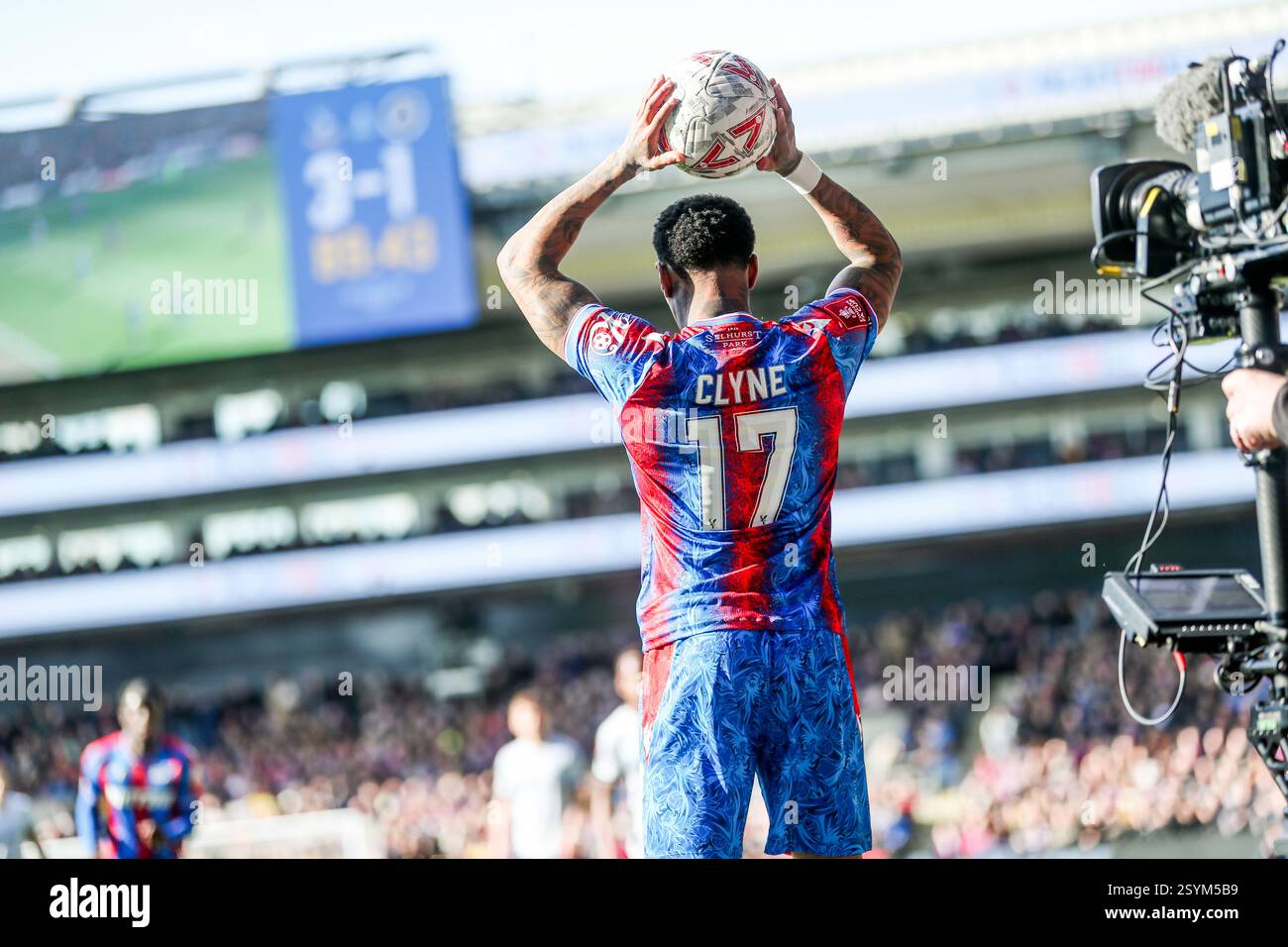 London, UK. 01st Mar, 2025. Nathaniel Clyne of Crystal Palace takes a ...