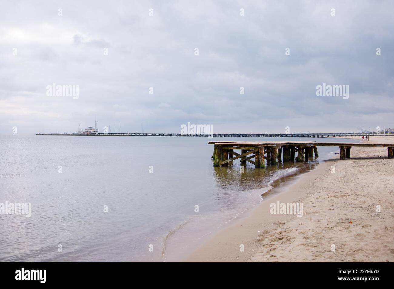 Small Molo wooden pier in Sopot, Poland Stock Photo - Alamy