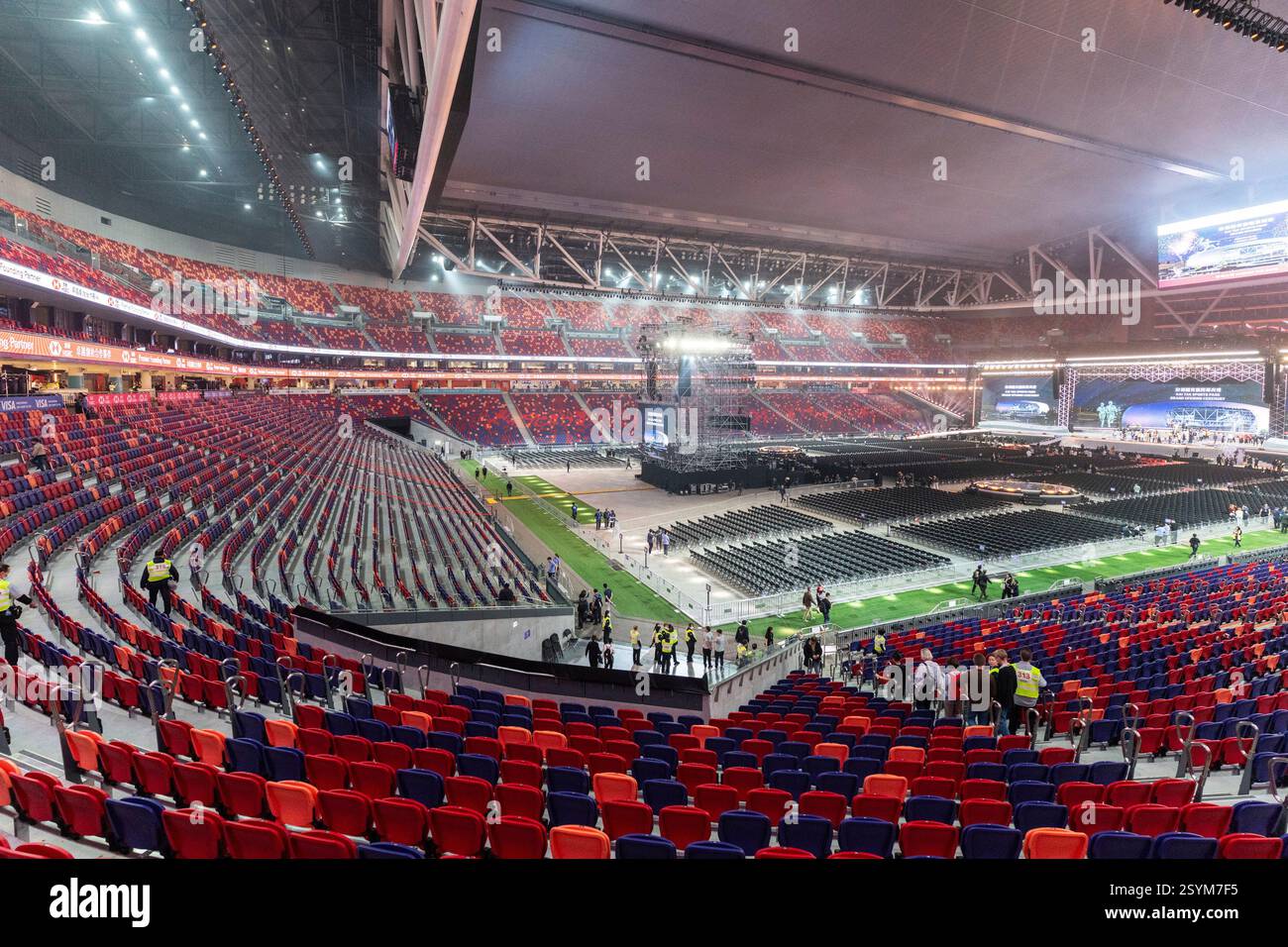General view of the Kai Tak Stadium following the opening ceremony in ...