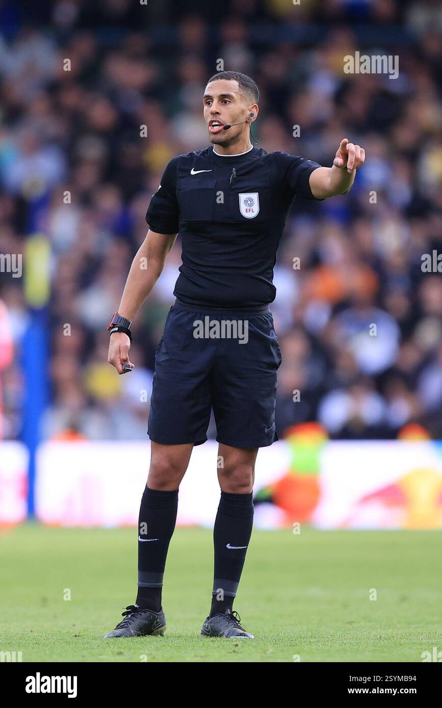 Farai Hallam, the match referee, during the Sky Bet Championship match ...