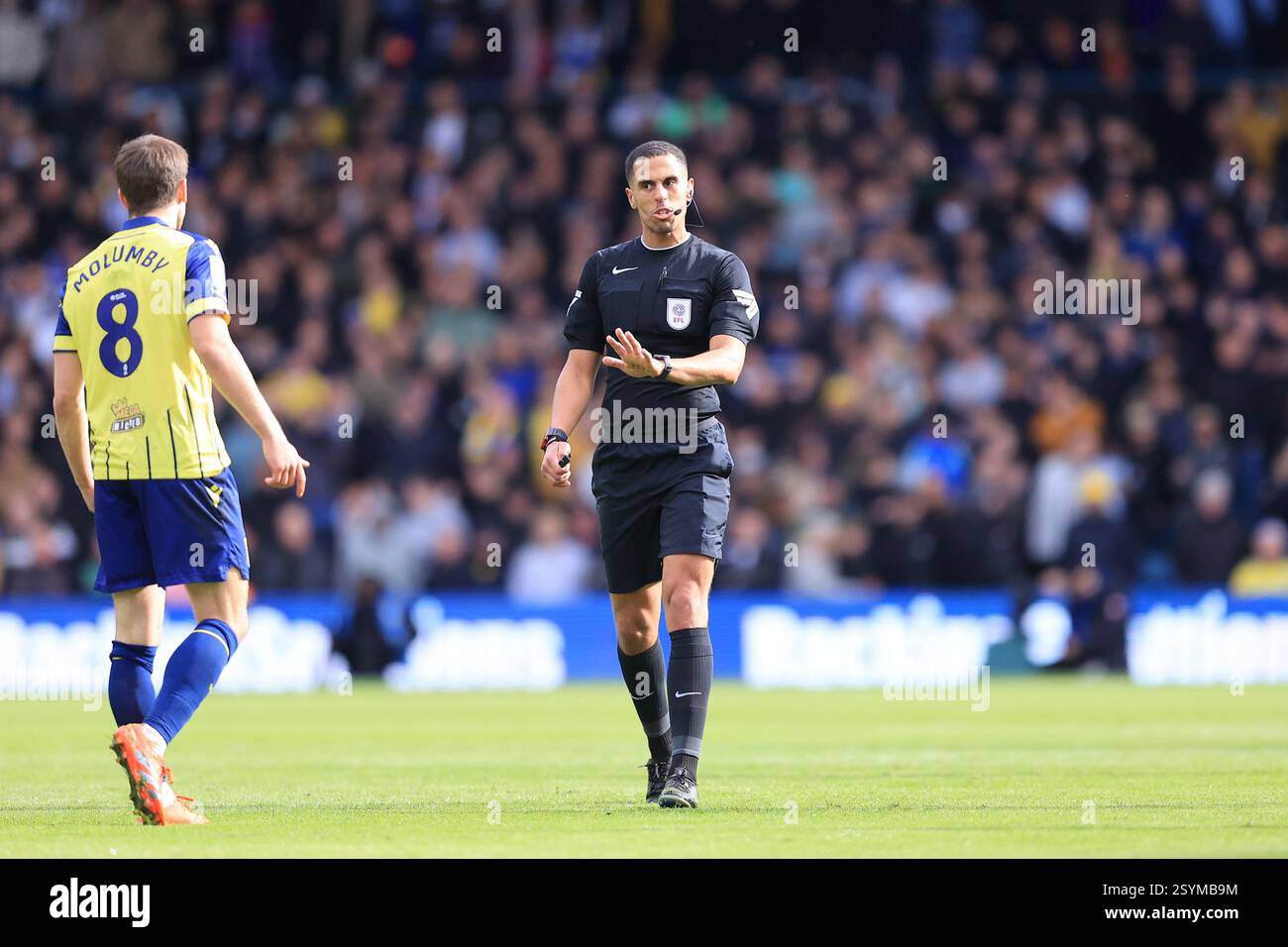 Farai Hallam, the match referee, during the Sky Bet Championship match ...
