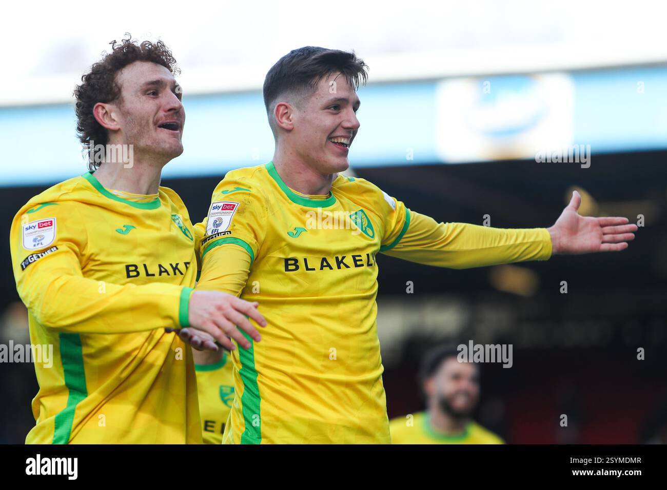 Ante Crnac of Norwich City celebrates scoring goal to make it 1-0 ...